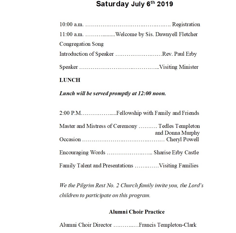 Homecoming 2019 – Pilgrim Rest #2